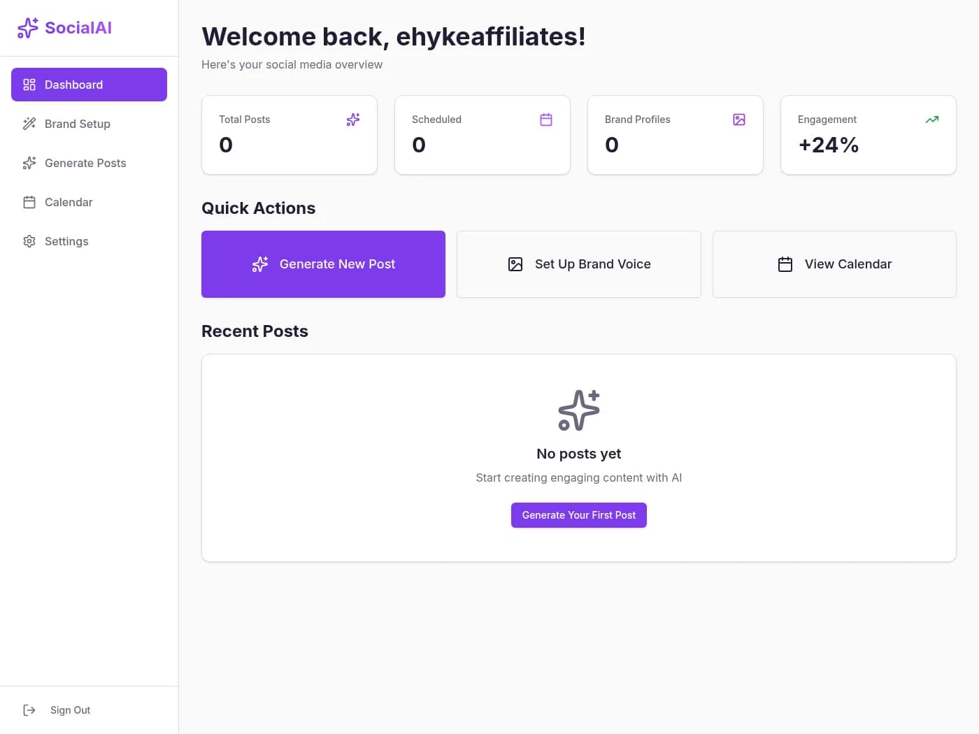 AI Social Media Manager SaaS