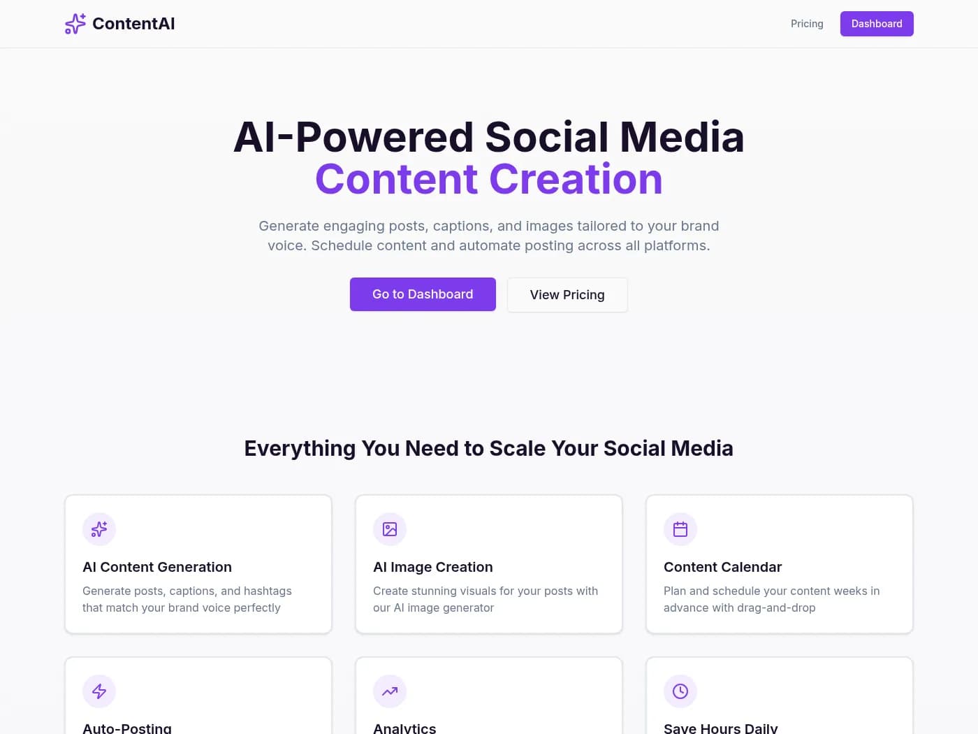 AI Social Media Manager SaaS