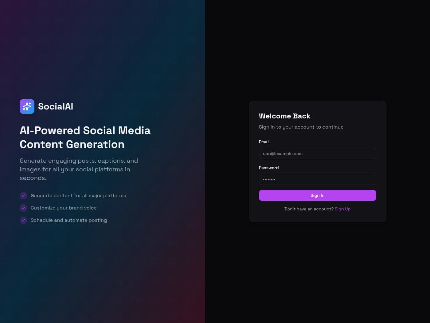 AI Social Media Manager SaaS