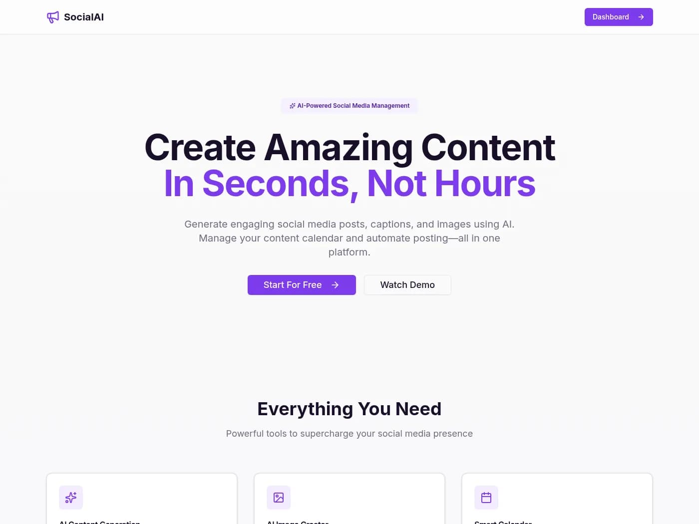 AI-Powered Social Media Manager SaaS