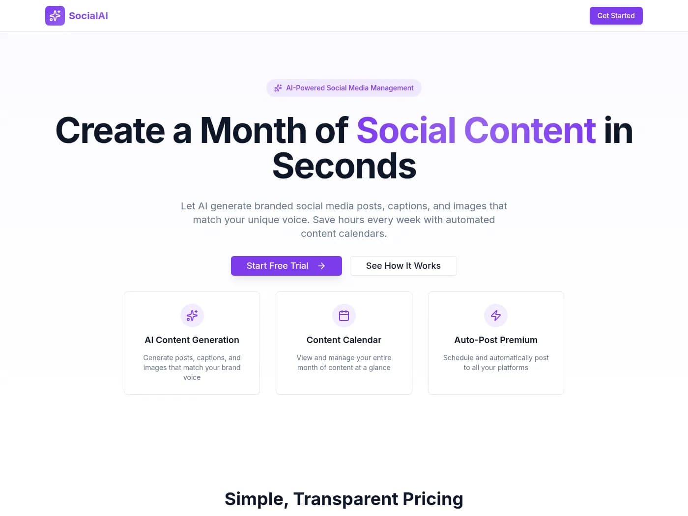 AI Social Media Manager SaaS