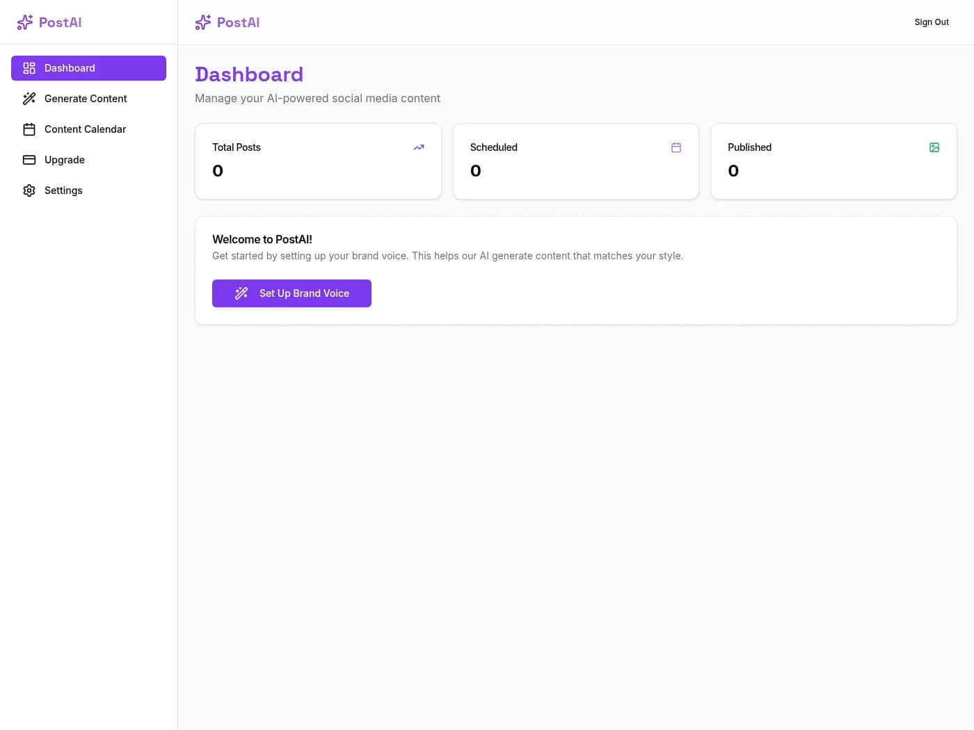 AI Social Media Manager SaaS