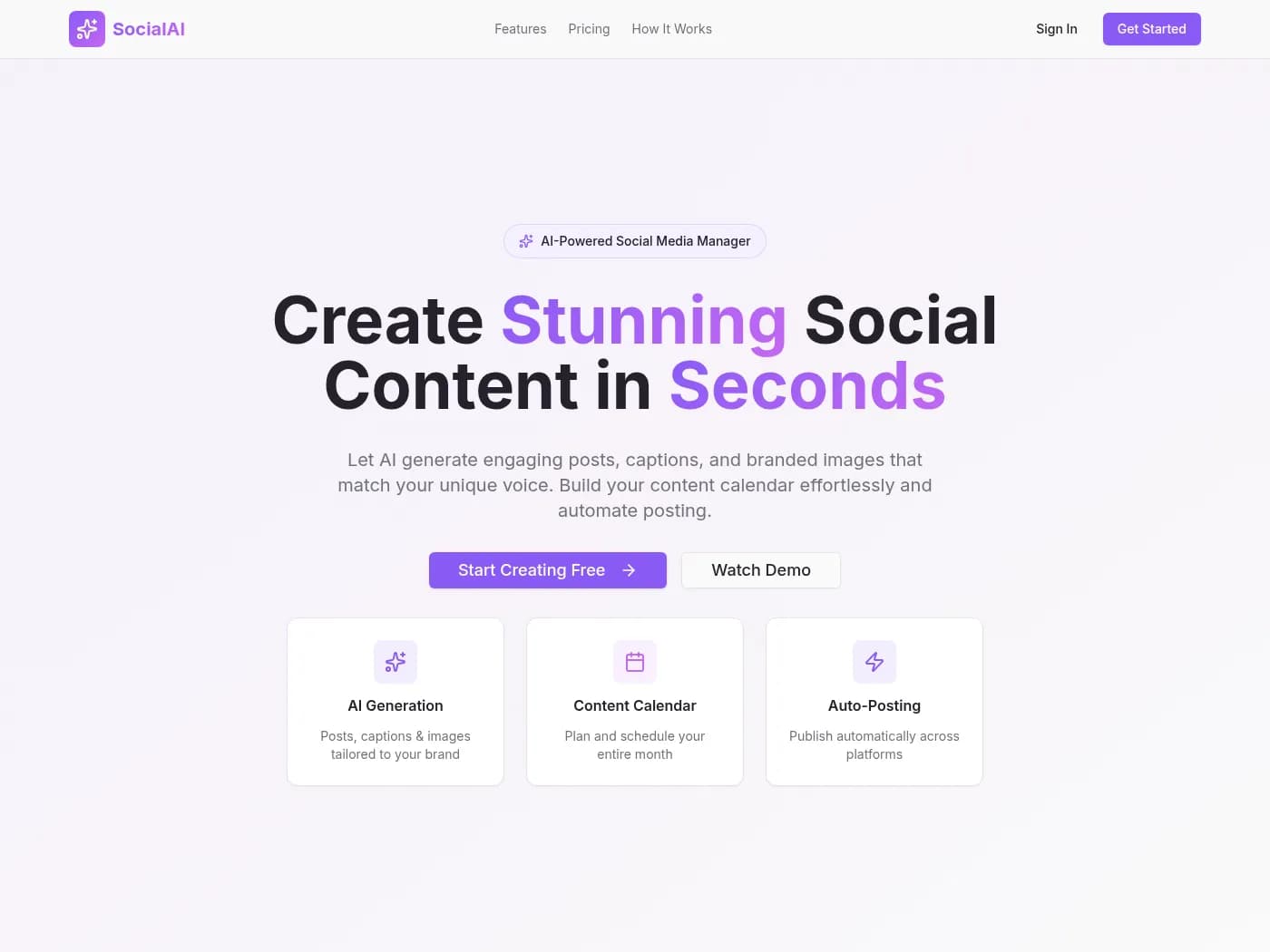 AI Social Media Manager SaaS Platform