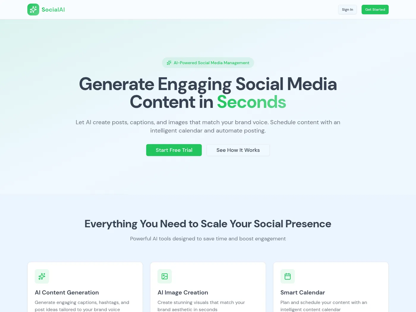 AI Social Media Manager SaaS