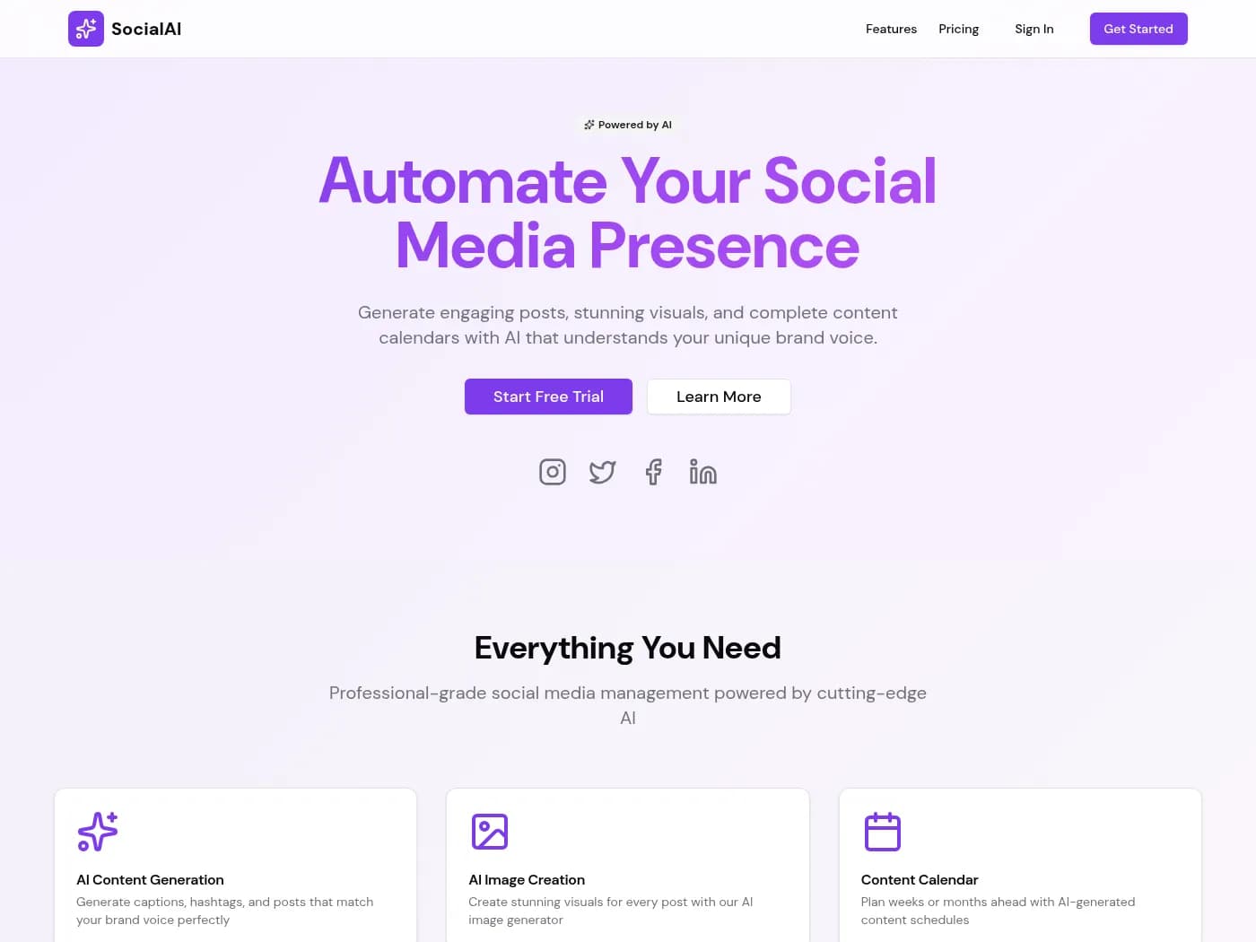 AI Social Media Manager SaaS