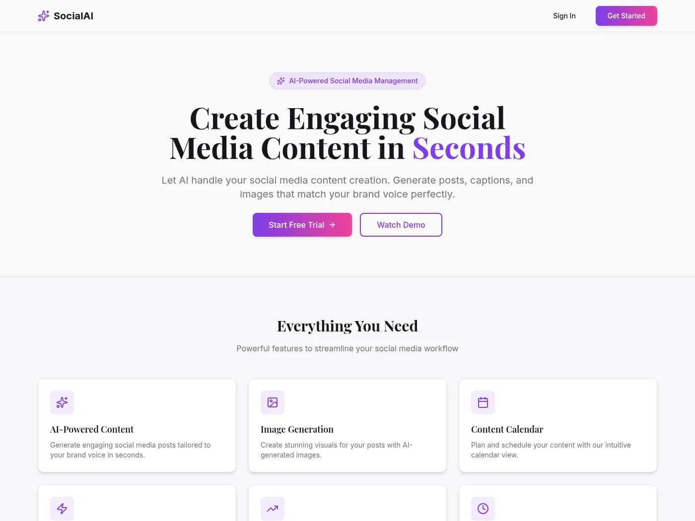 AI-Powered Social Media Manager SaaS