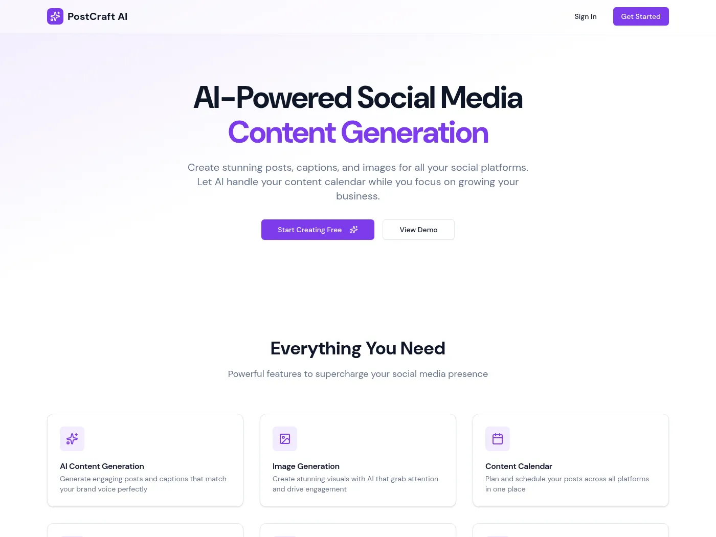 AI Social Media Manager SaaS