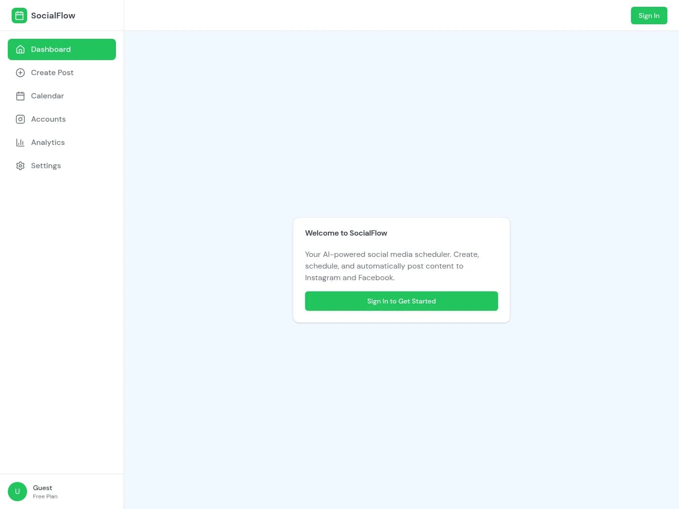 Buffer-Like Social Media Scheduler with AI Automation