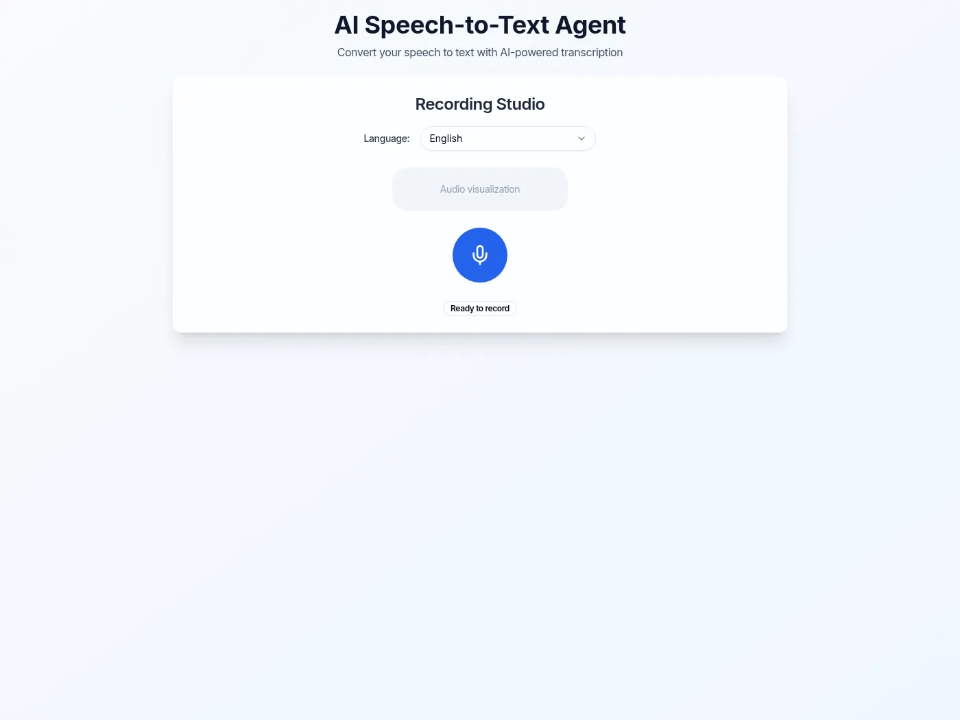 AI Speech-to-Text Agent