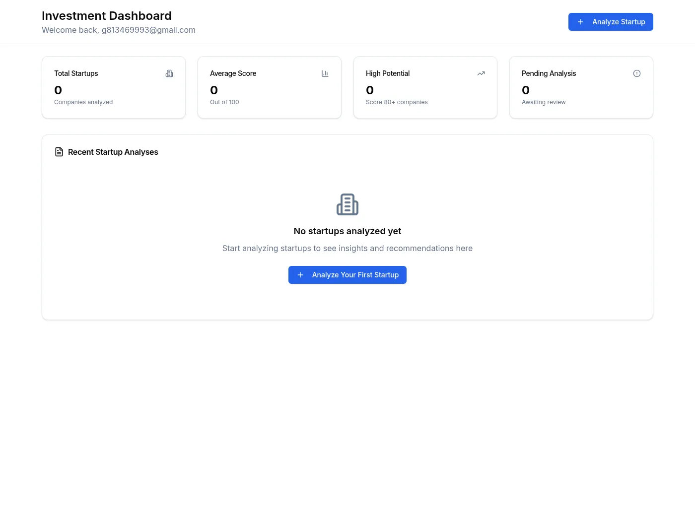 AI-Powered Startup Investment Analyst Platform