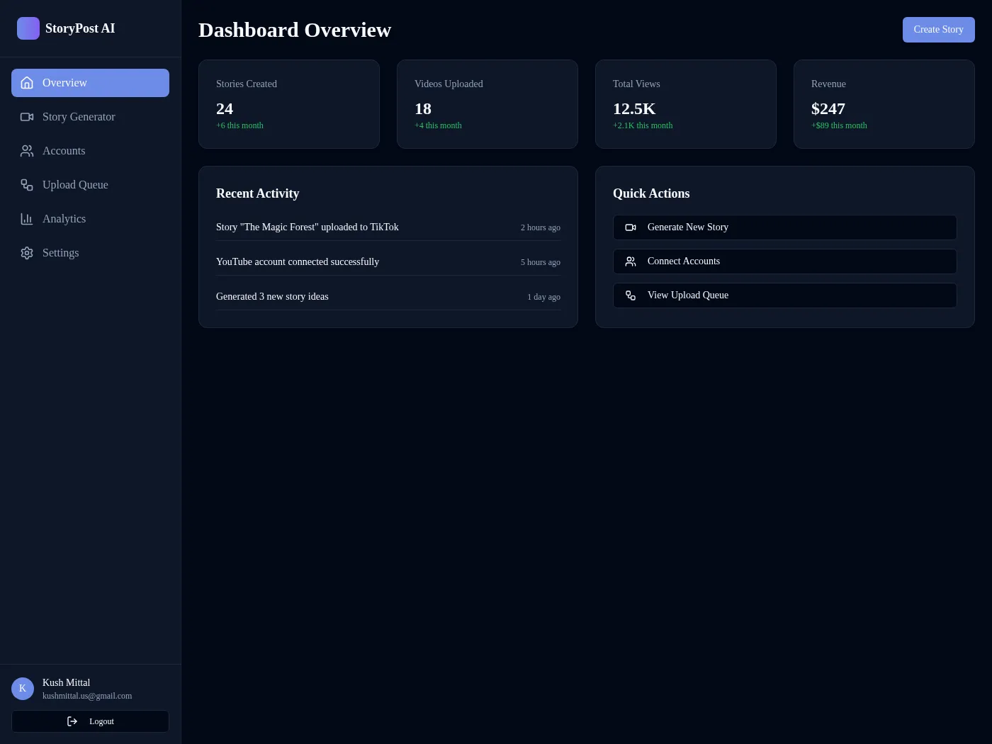 AI Story AutoPoster for TikTok & YouTube
