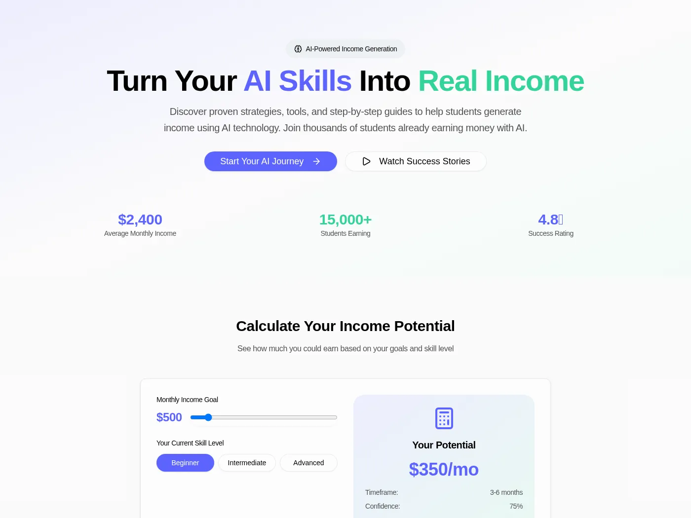 AI-Powered Student Income Guide