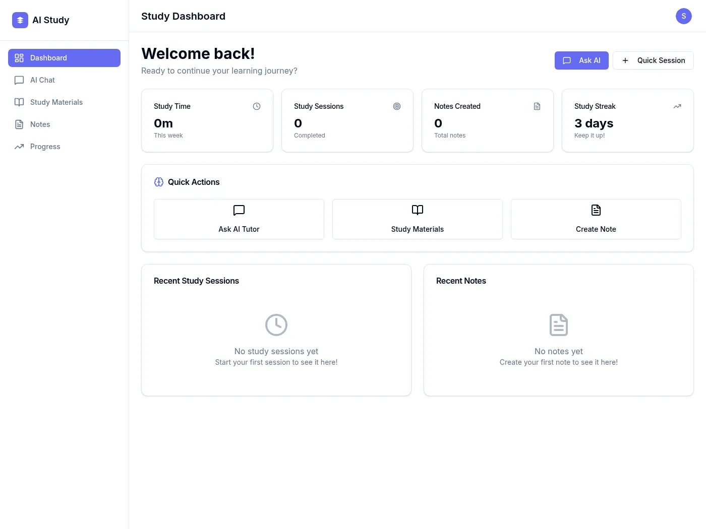 AI Studying Assistant Web App