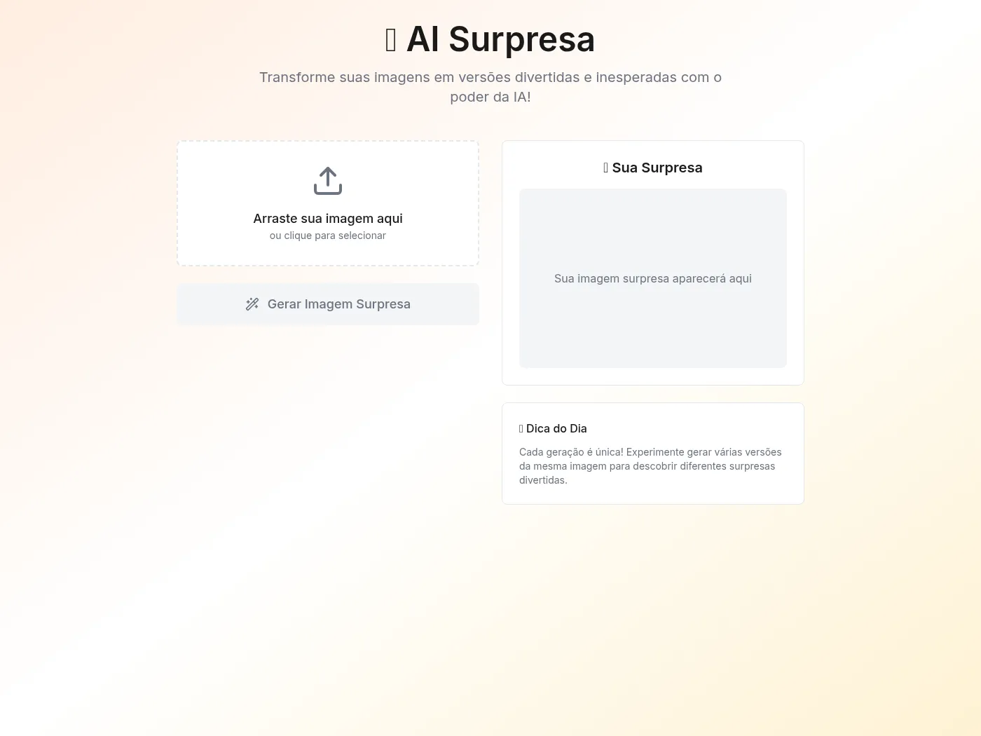 AI Surpresa: Geração de Imagens Engraçadas