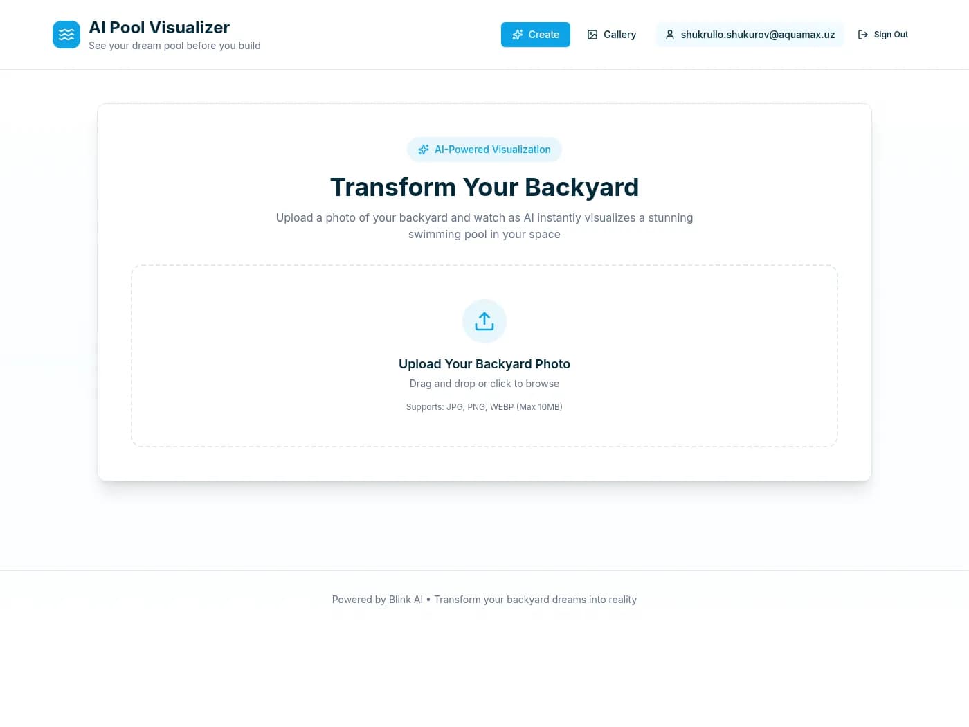 AI Swimming Pool Visualizer Web App