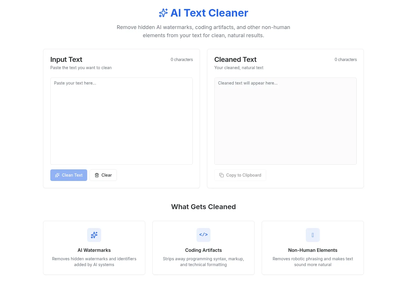 AI Text Cleaner