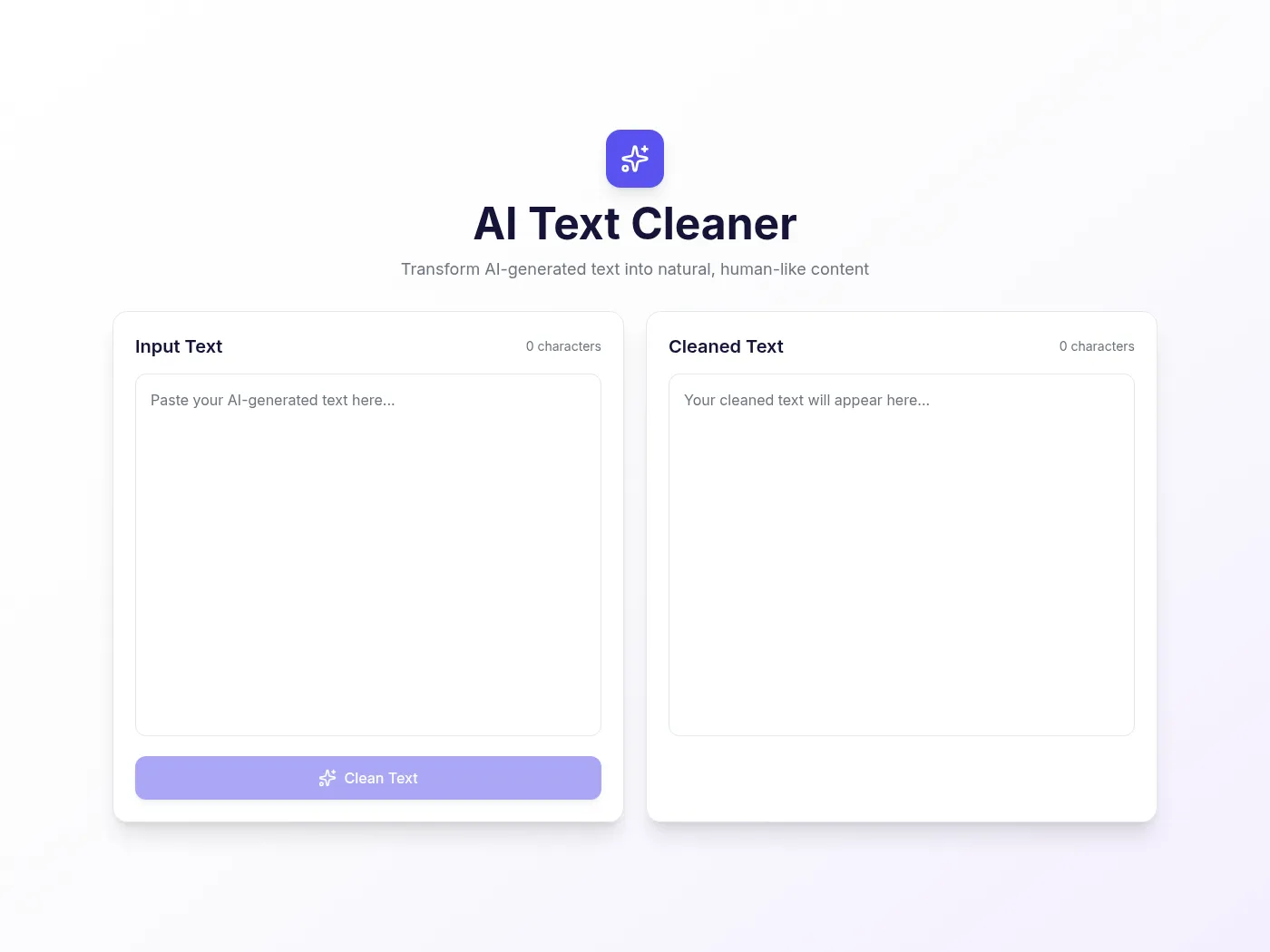 AI Text Cleaner Web App