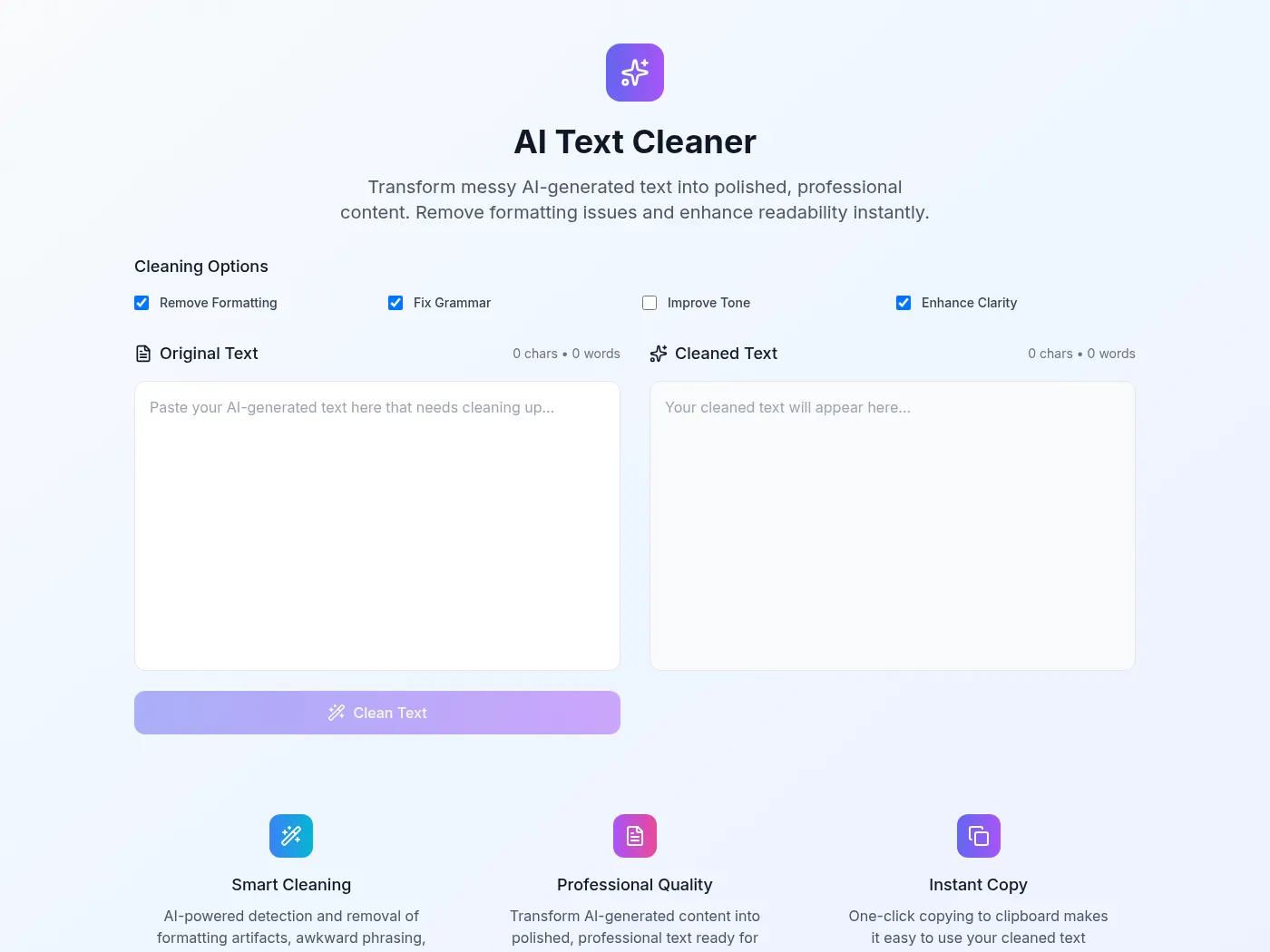 AI Text Cleaner