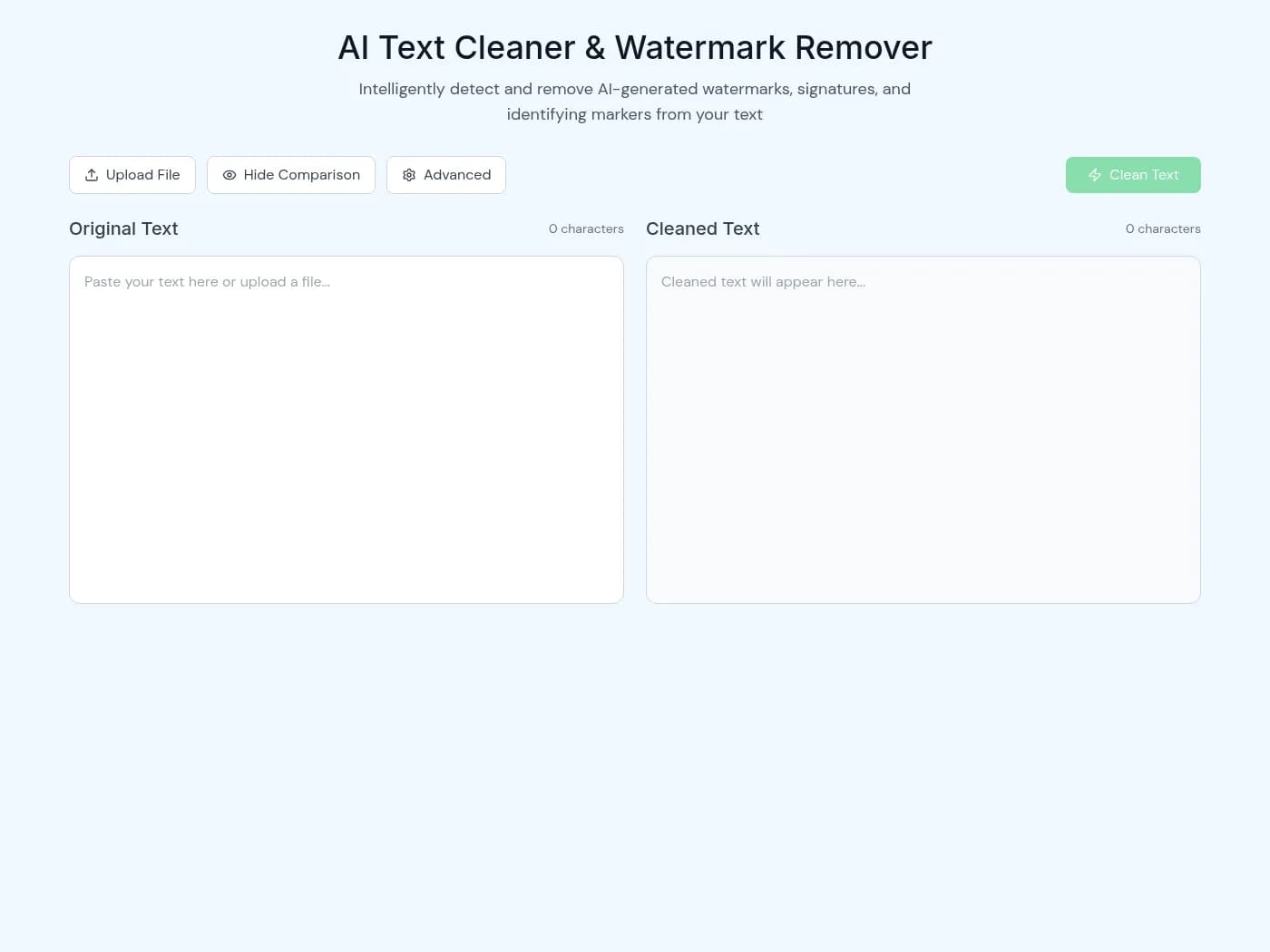 AI Text Cleaner & Watermark Remover