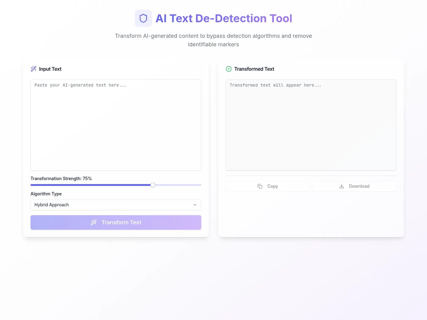 AI Text De-Detection Tool
