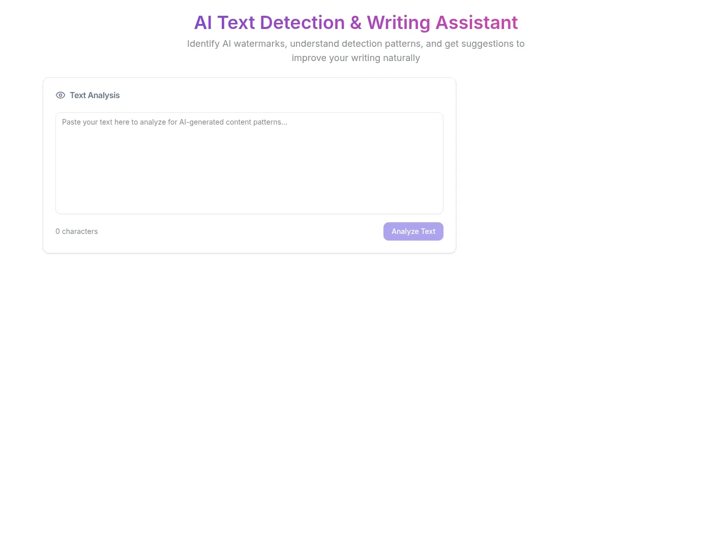 AI Text Detector & Insightful Rewrite Helper