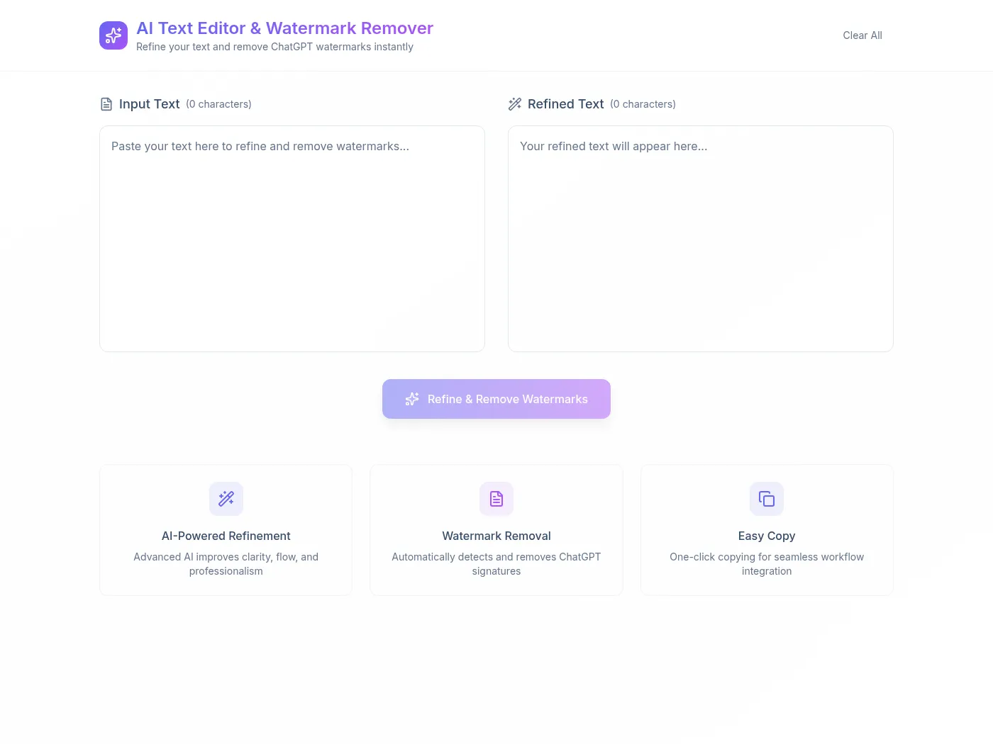AI Text Editor and Watermark Remover