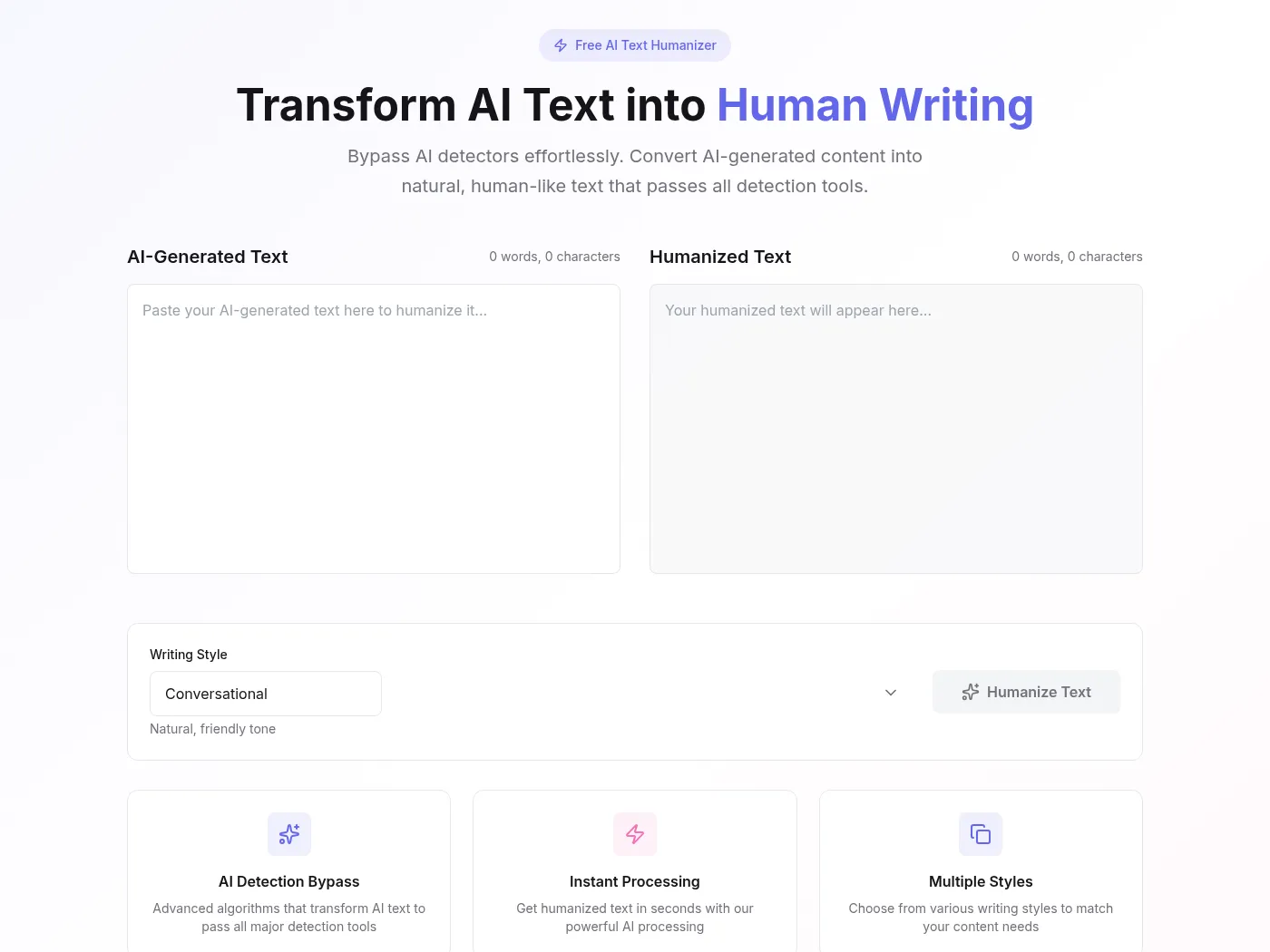 AI Text Humanizer & Detection Bypass