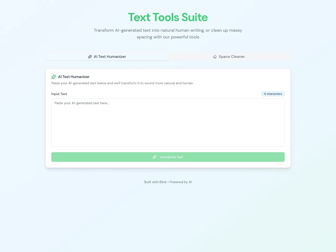 AI Text Humanizer and Space Cleaner