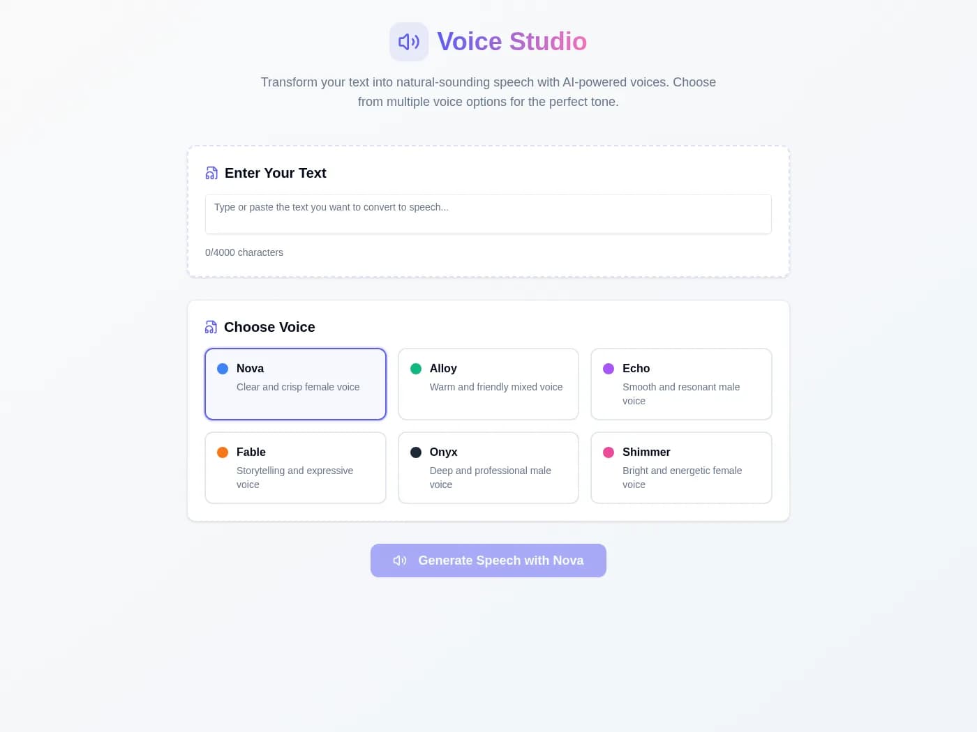 AI Voice Changer & Natural Text-to-Speech App