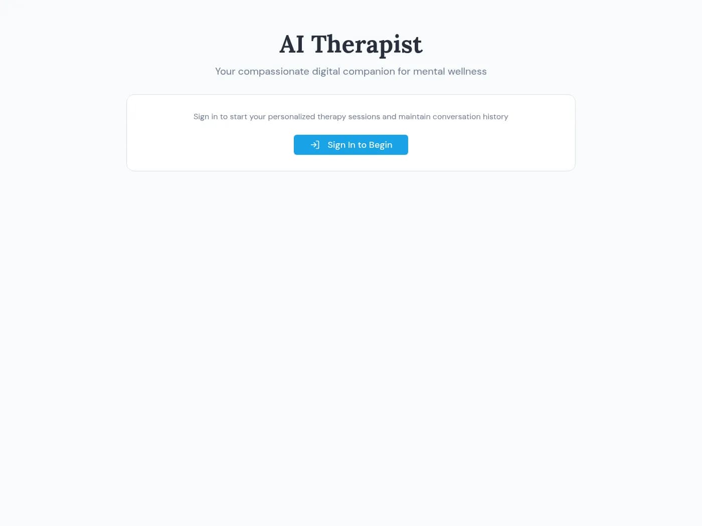 AI Therapist App