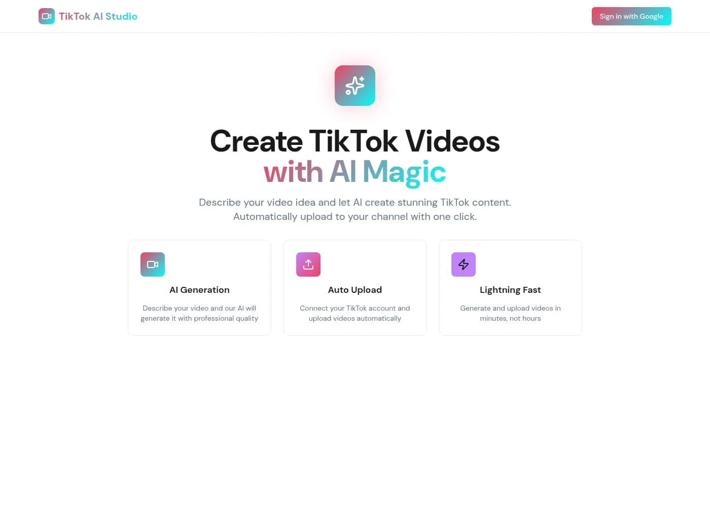 AI TikTok Video Generator & Auto Uploader