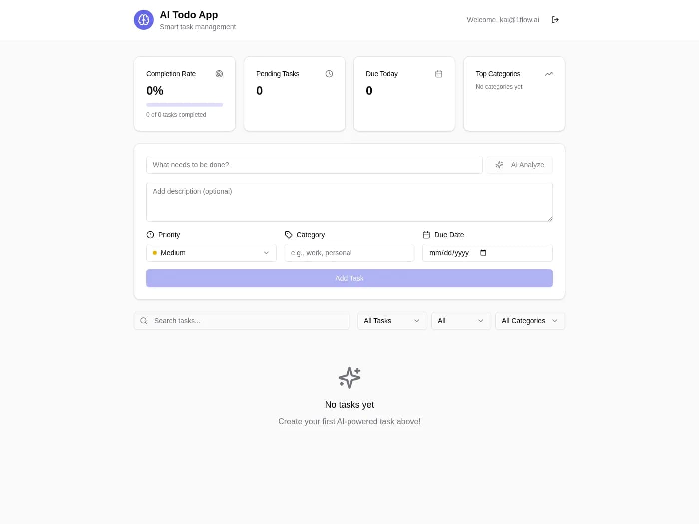 AI-Powered Todo Application