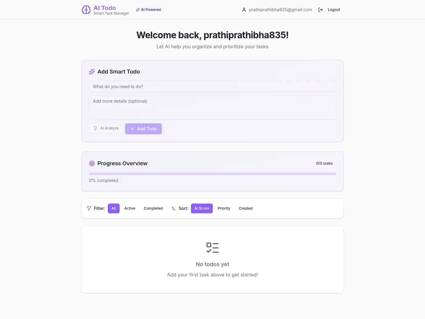 AI-Powered Smart Todo App