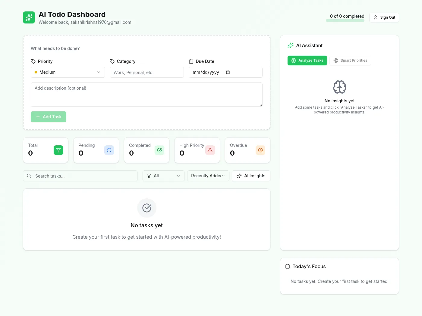 AI-Powered Todo App