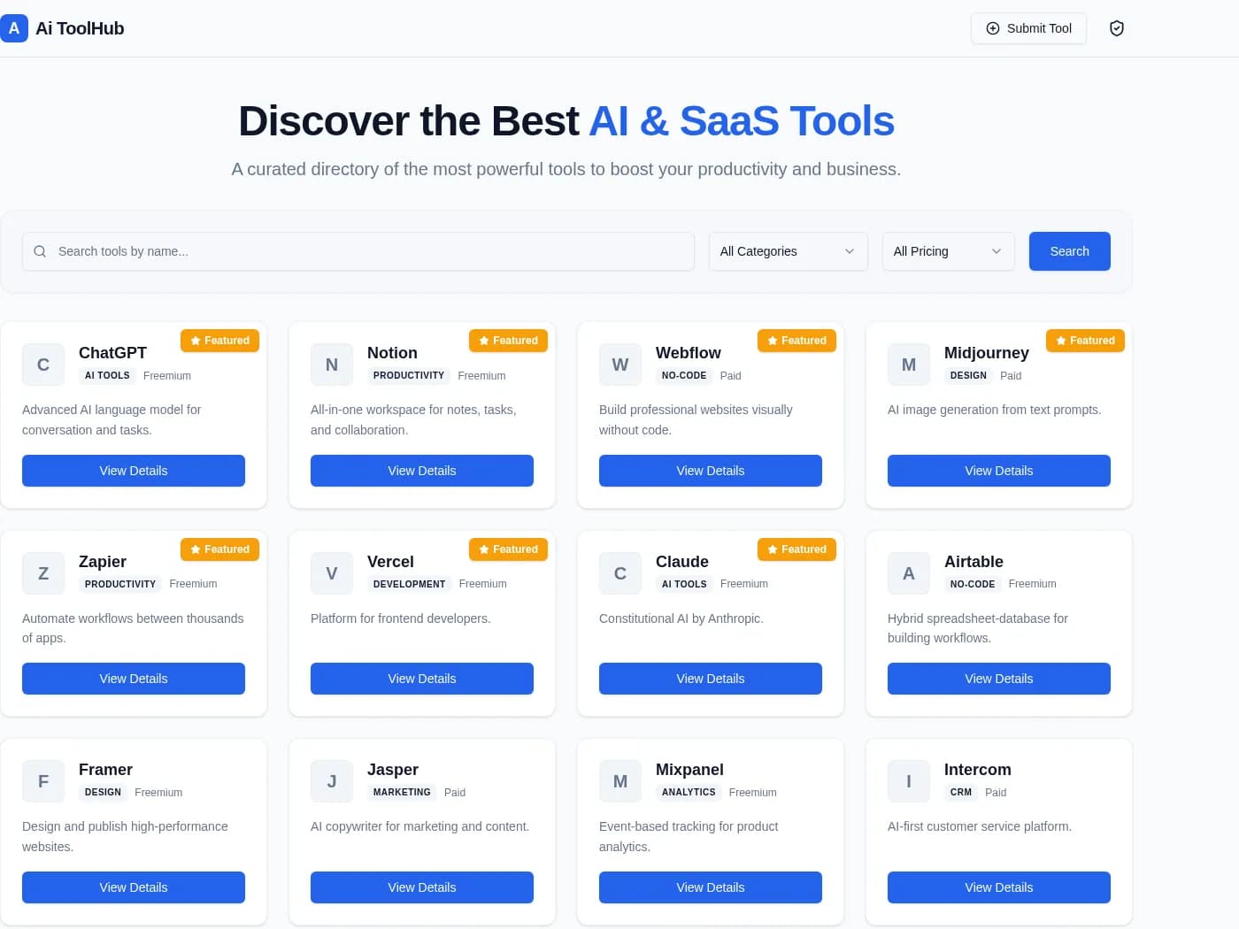 AI ToolHub Directory
