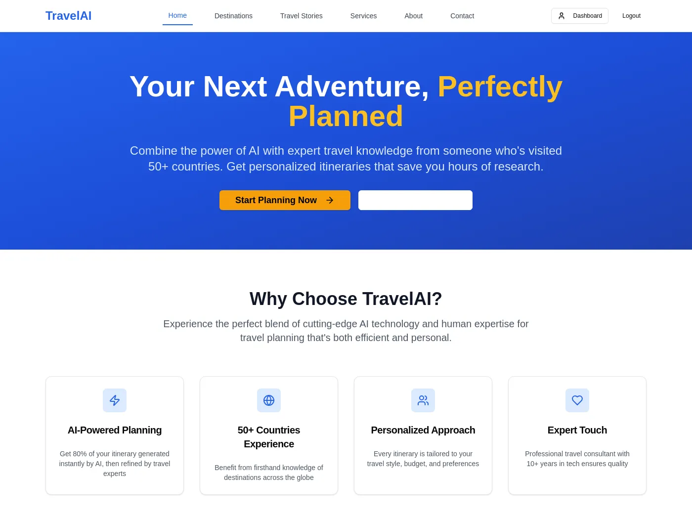 AI-Powered Personalized Travel Itinerary Platform