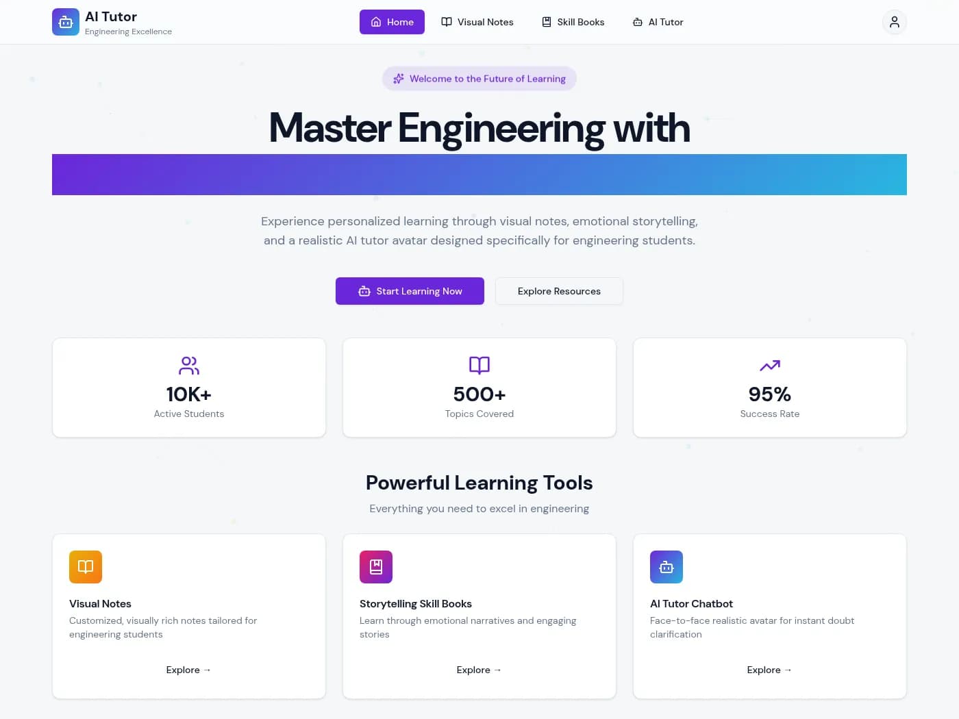 AI Tutor Platform for Engineering Students