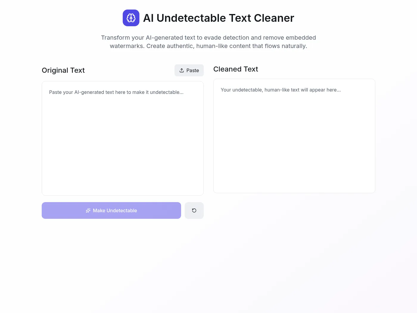 AI Undetectable Text Cleaner