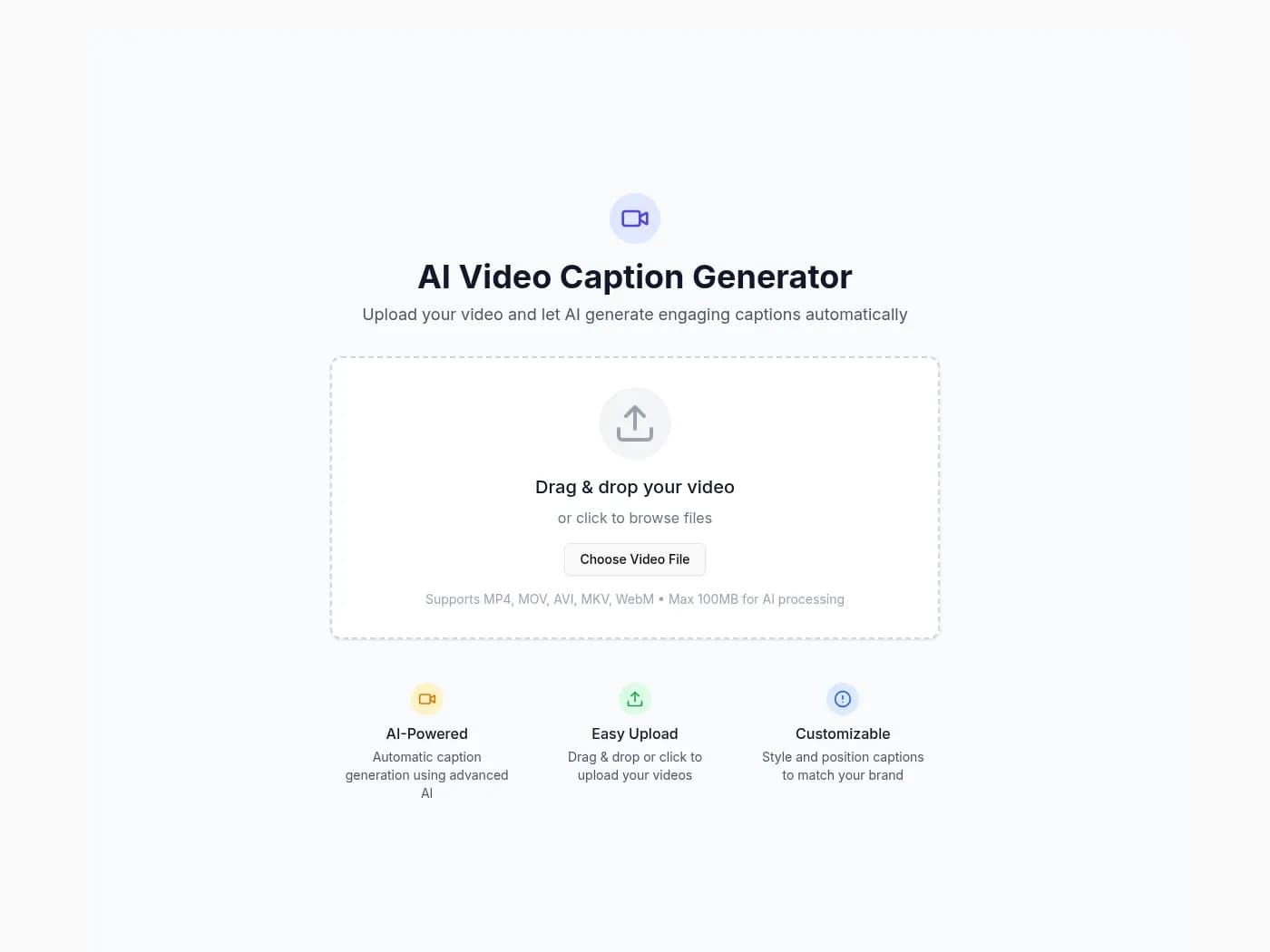 AI Video Caption Generator