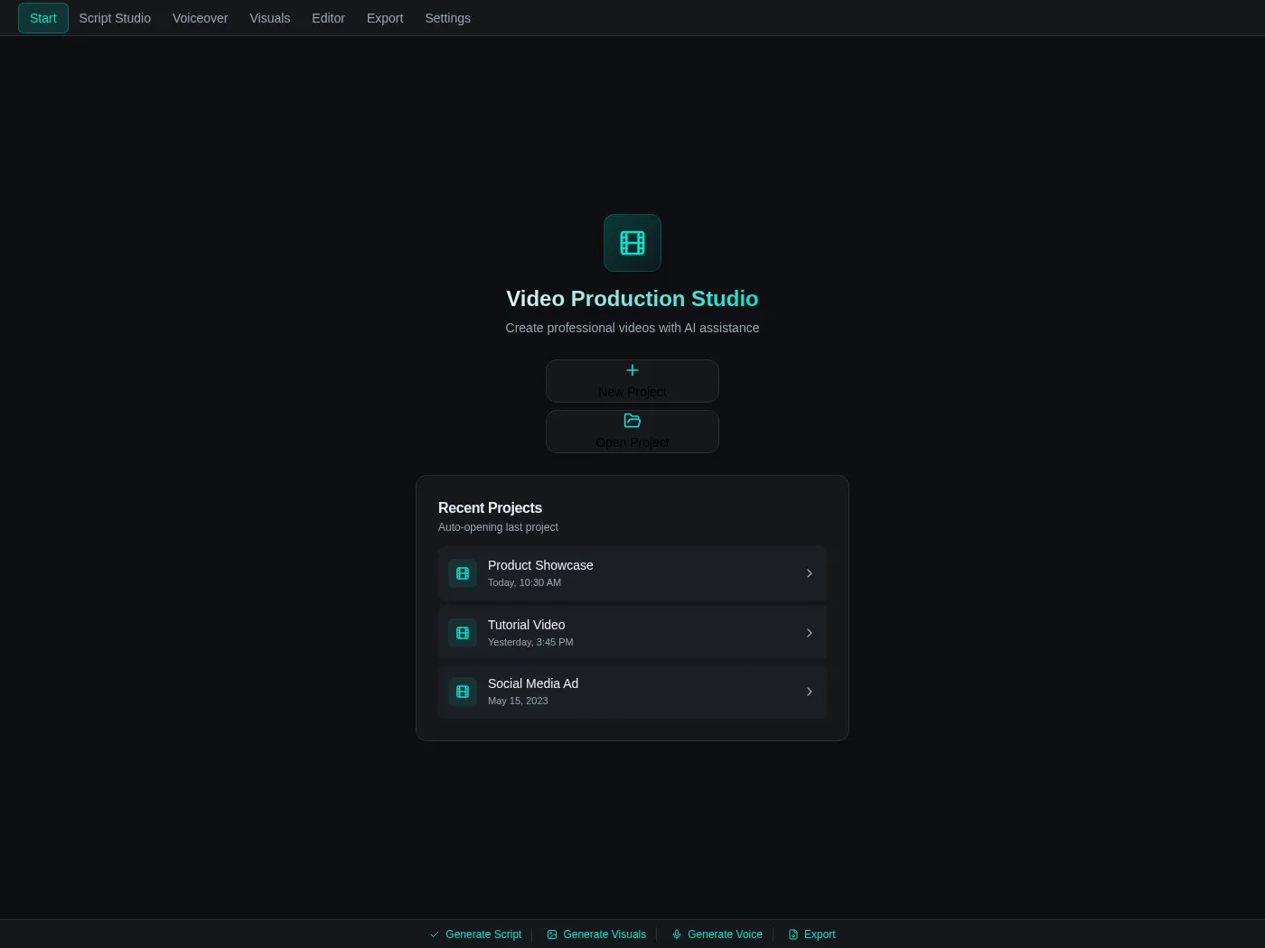AI-Powered Video Creation Studio