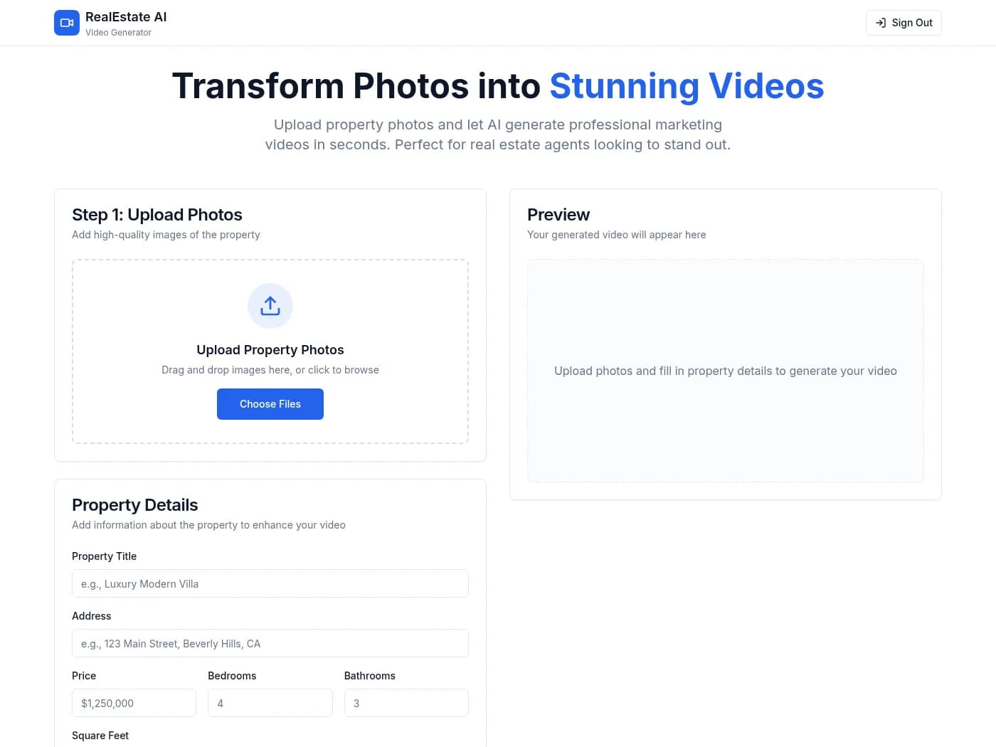 AI Video Generator for Real Estate Photos