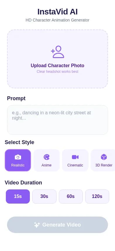 InstaVid AI Generator