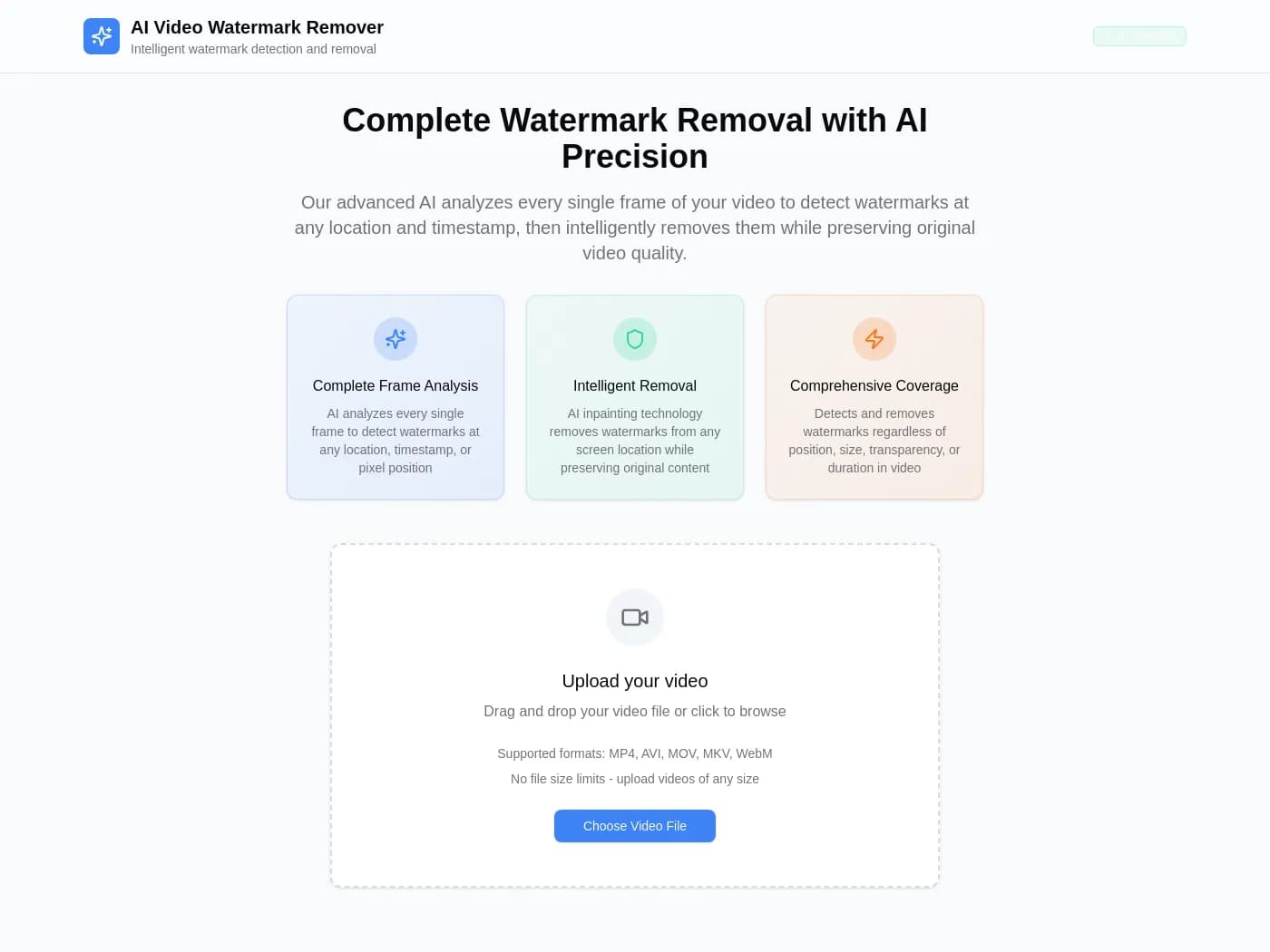 AI Video Watermark Remover