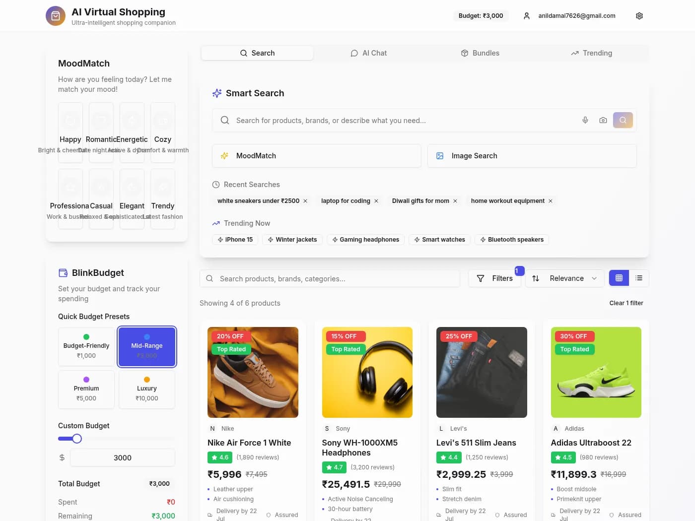 AI Virtual Shopping Assistant