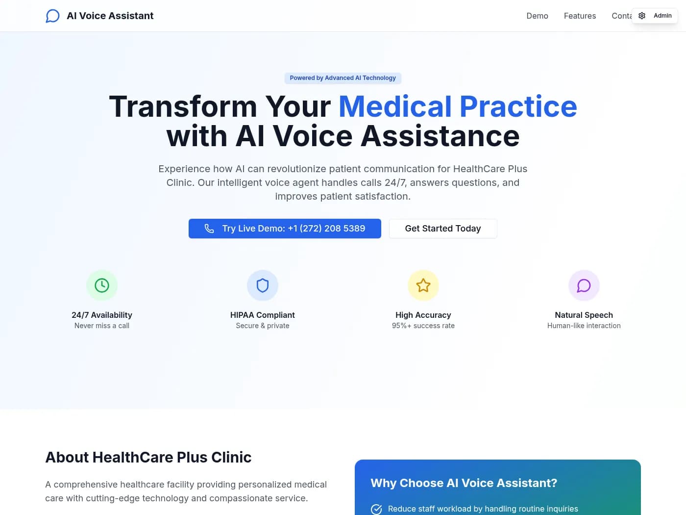 AI Voice Agent Demo Platform