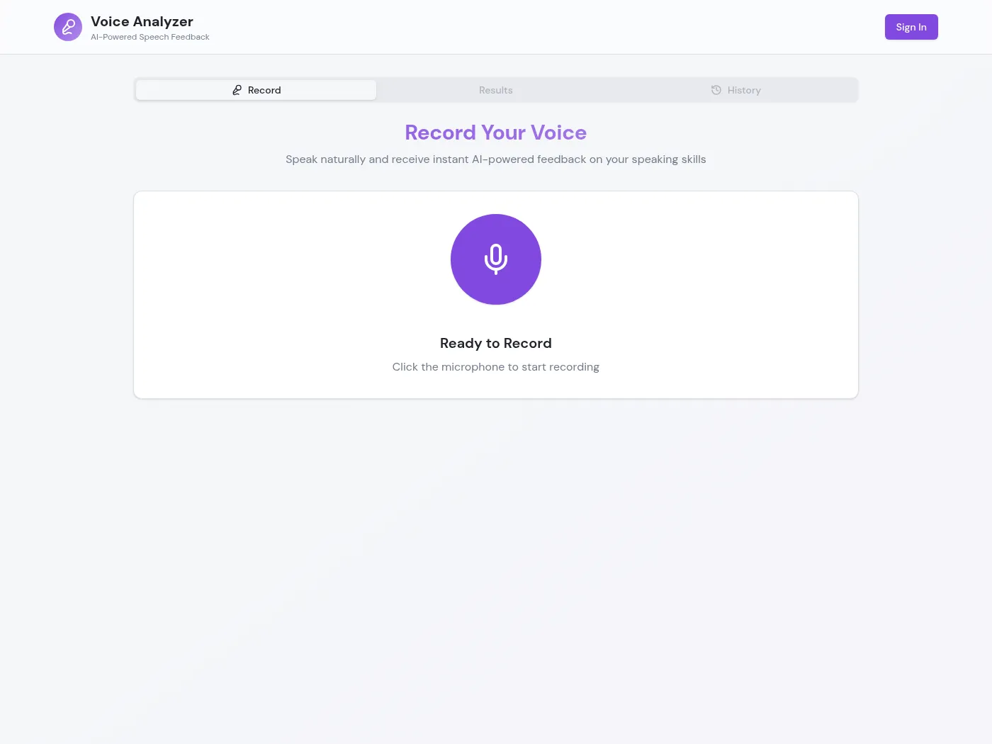 AI Voice Analyzer and Feedback App