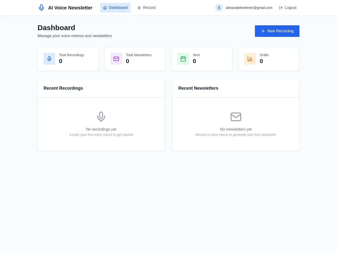 AI Voice-to-Newsletter Assistant for Getresponse