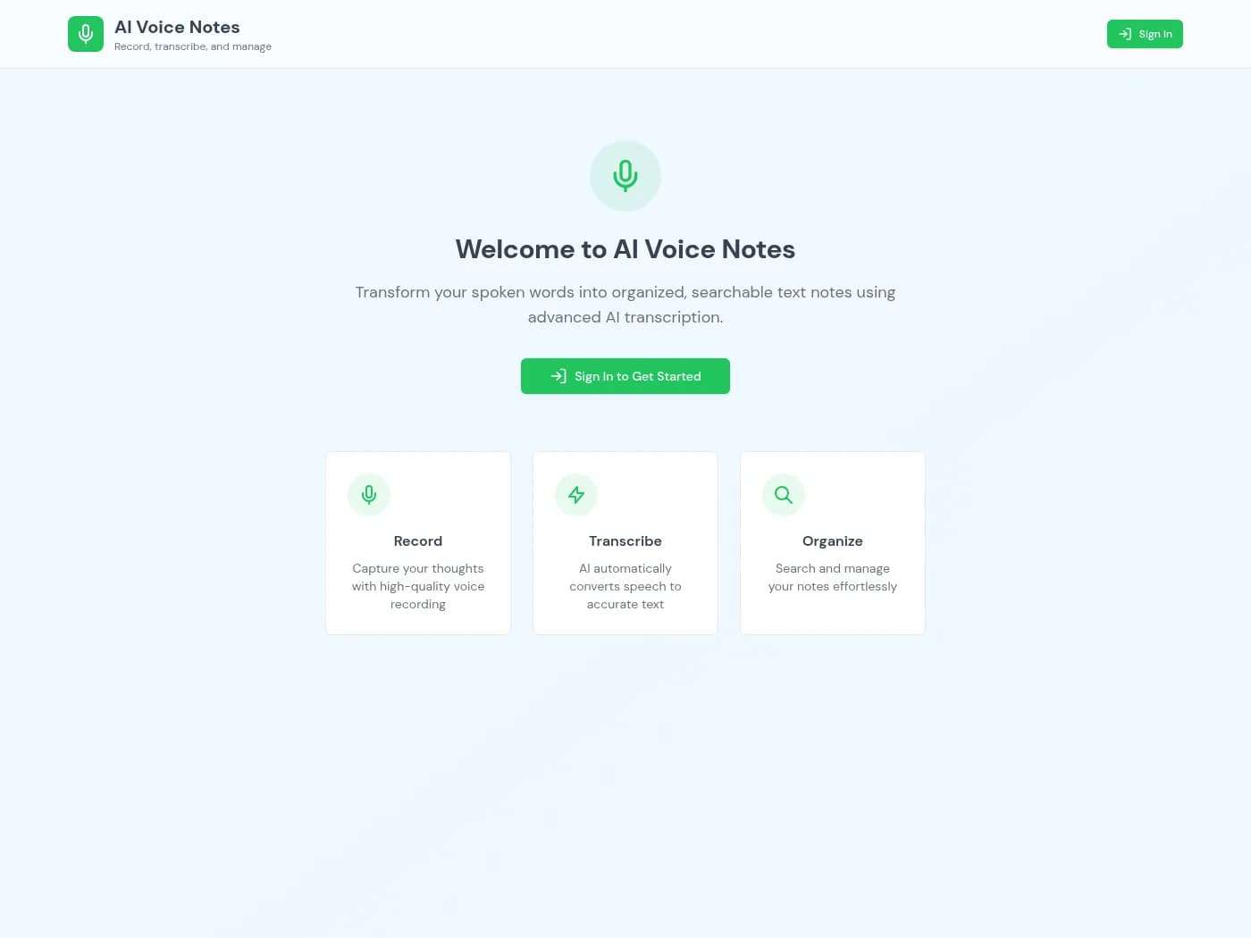 AI Voice Note Creator