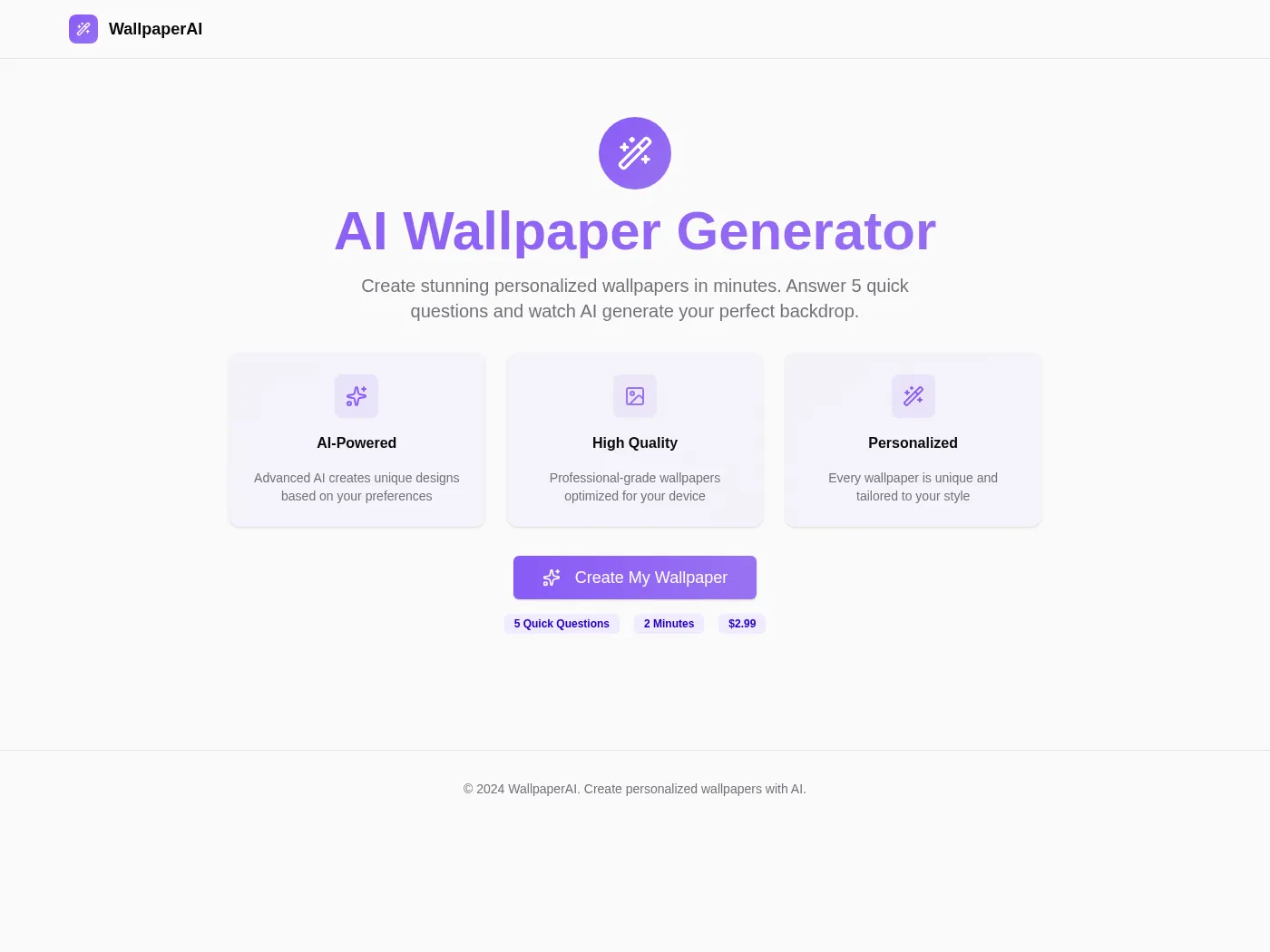 AI-Powered Personalized Wallpaper Generator