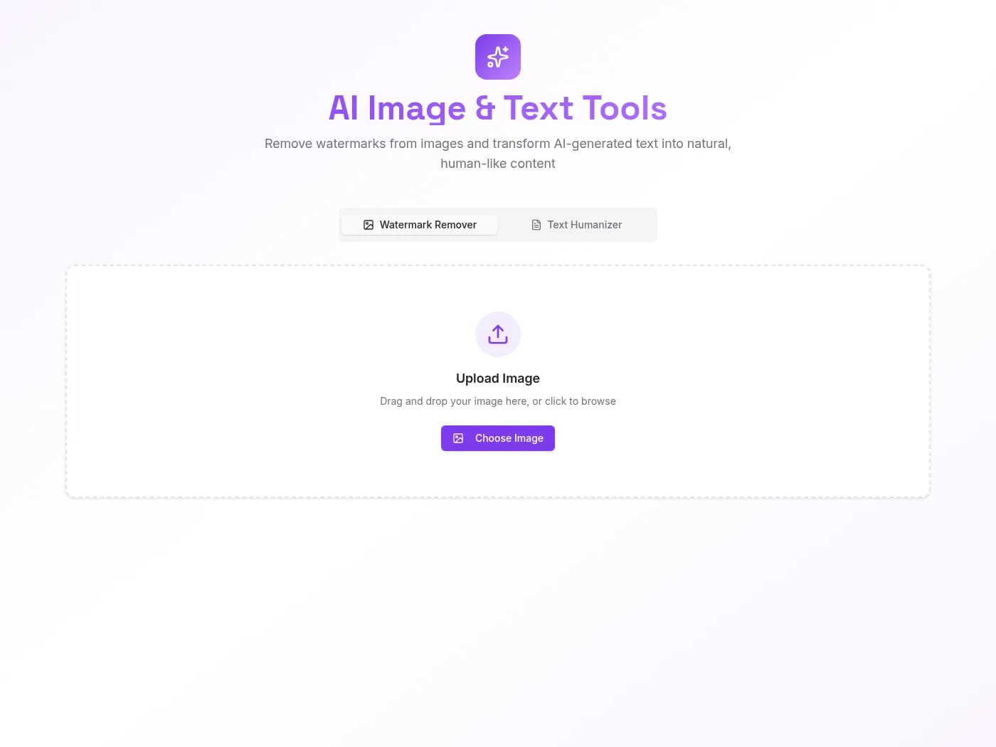 AI Watermark Remover & Humanizer Web Tool